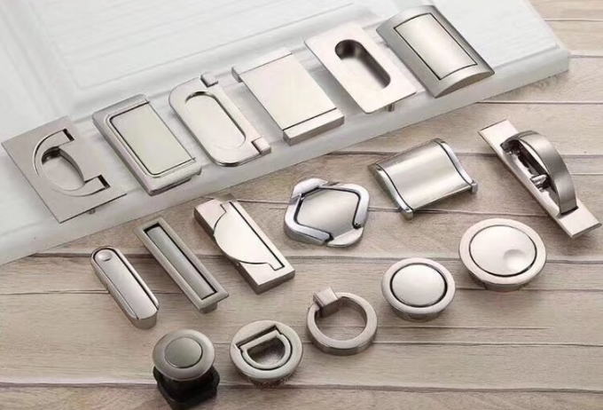 Pearl Silver Sunken Pulls Flush Slider Door Pulls Hidden Dresser ...