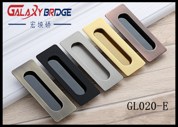 Light Coffee Zinc Dented Sunken Door Pulls European Hidden Dresser ...