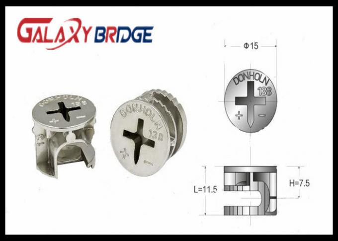MDF Fittings Hardware , 15mm Eccentric Wheel Zinc Minifix Furniture Cam ...