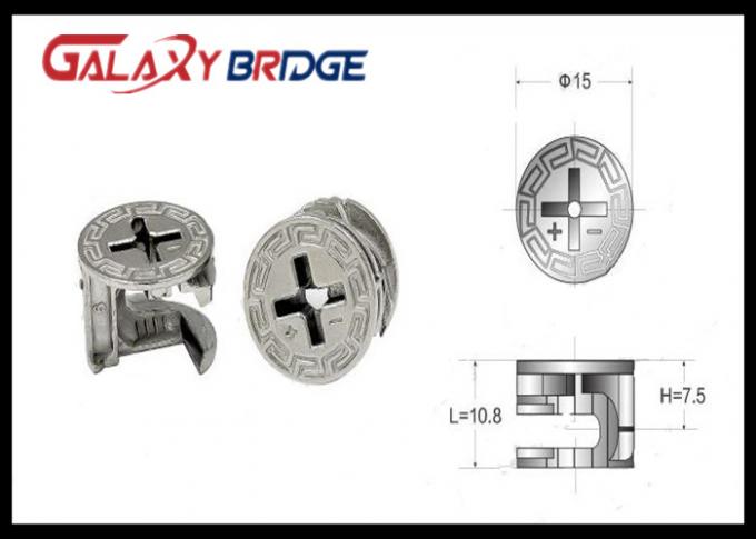 MDF Fittings Hardware , 15mm Eccentric Wheel Zinc Minifix Furniture Cam ...