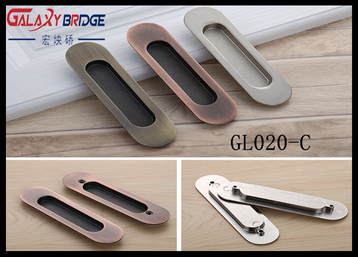 Light Coffee Zinc Dented Sunken Door Pulls European Hidden Dresser ...