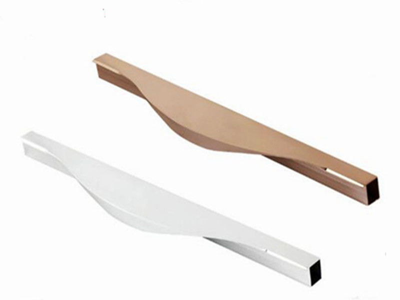 Kitchen Hidden Aluminum Cabinet Handles / 700MM White Invisible Milling ...