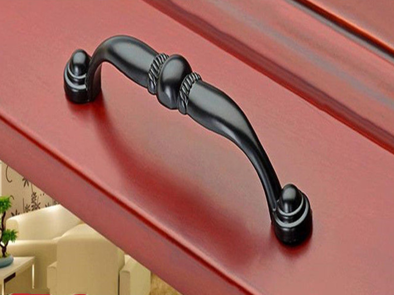 Roma Style Kitchen Cabinet Handles And Knobs, Matte Black Wardrobe ...